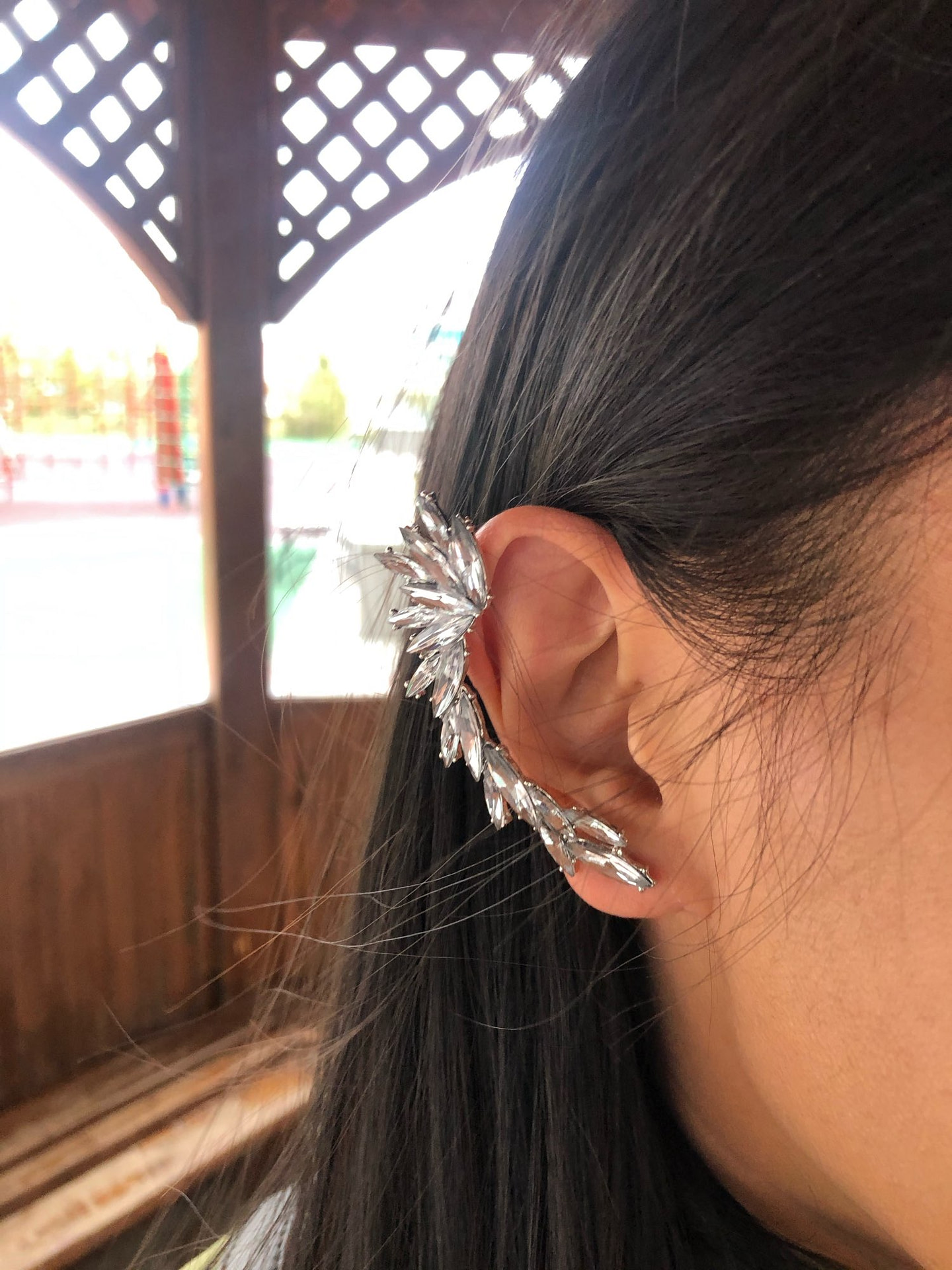Right Ear Crystal Rhinestone Ear Cuff Wrap | Always New Jewels